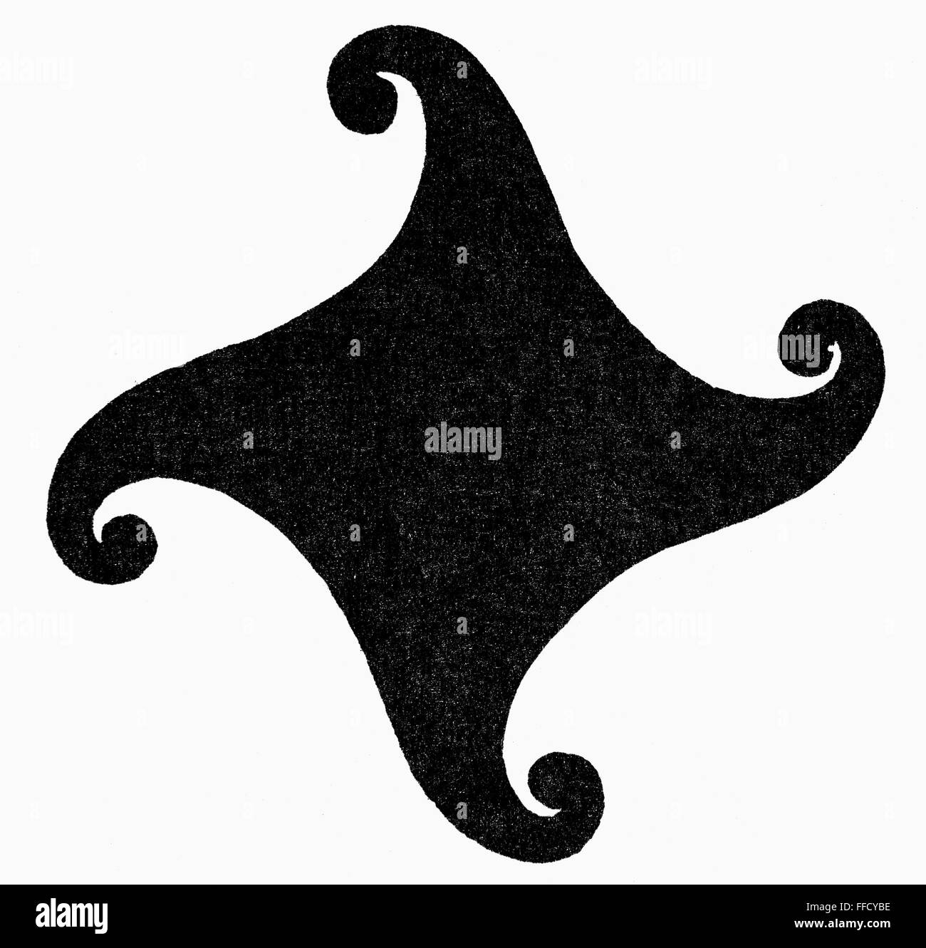 FYLFOT-TRISKELION. /nAncient symbol of faith Stock Photo - Alamy