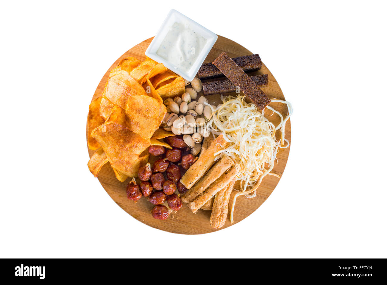 Tasty mix fried snack with sauce Stock Photo - Alamy