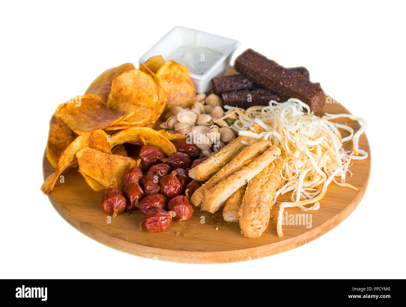 Tasty mix fried snack with sauce Stock Photo - Alamy