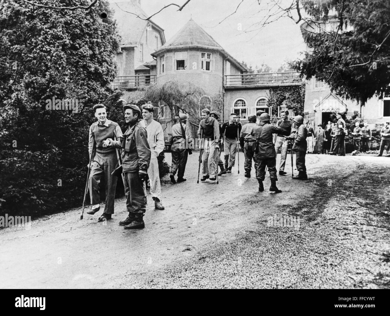 WORLD WAR II: PRISON CAMP. /nGerman prison-of-war camp liberated by ...