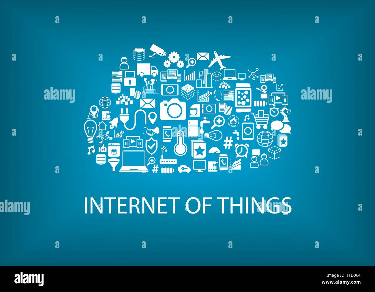 Internet of things (IoT) concept with cloud computing Stock Vector ...