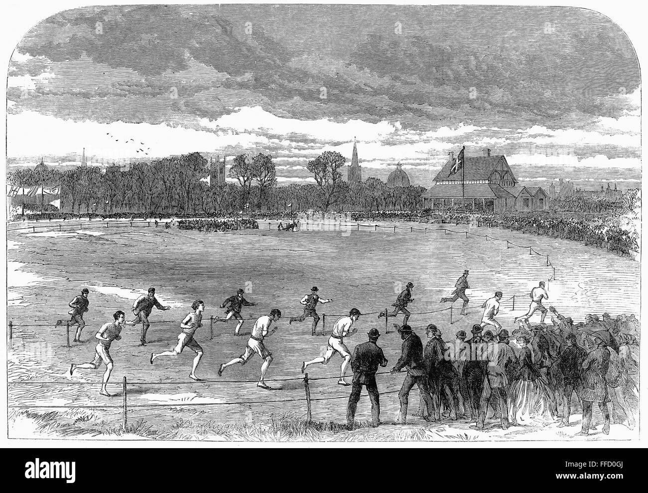 ENGLAND: FOOT RACE, 1866. /nThe two-mile foot race at Qxford during the ...