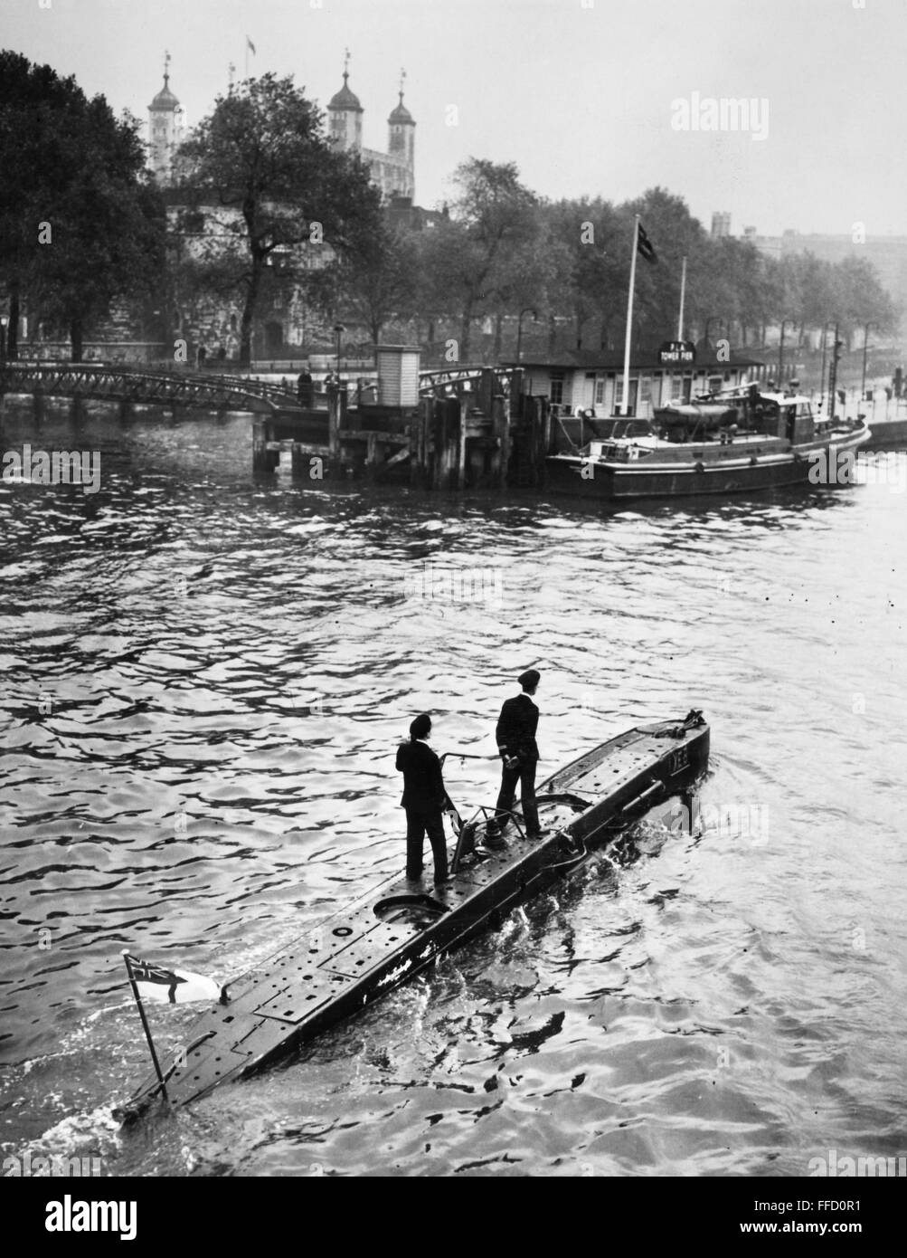 MIDGET SUBMARINE, 1952. /nThe midget submarine XE-8, of the British ...