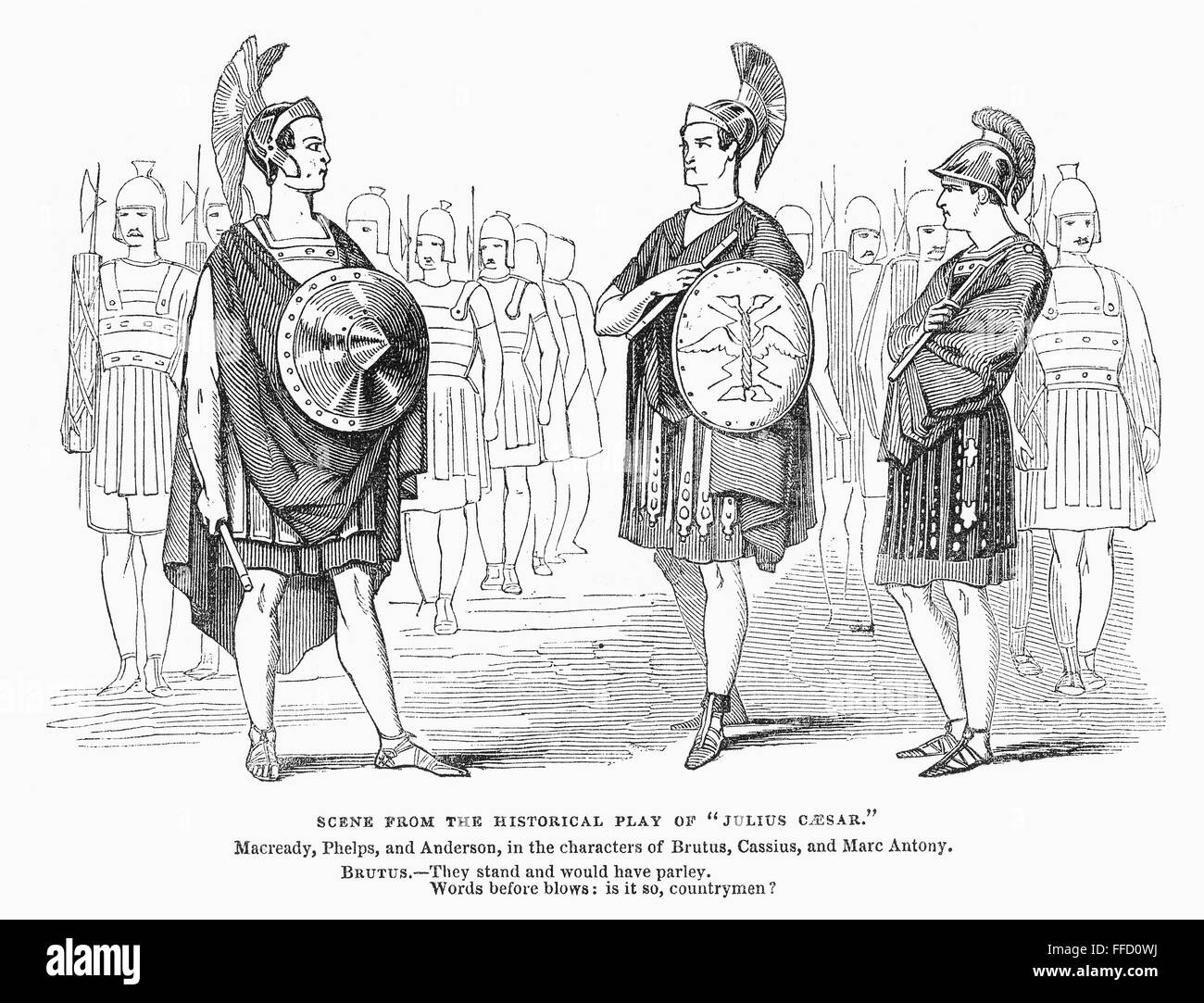 SHAKESPEARE: JULIUS CAESAR. /nEnglish actors portraying the roles of ...