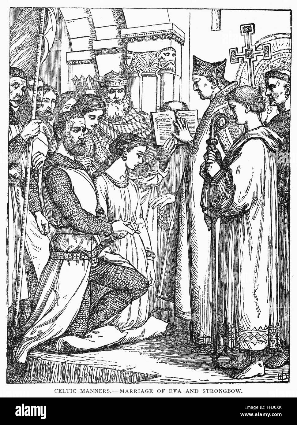 CELTIC WEDDING, 1171. /nThe marriage of Eva and Richard 'Strongbow ...