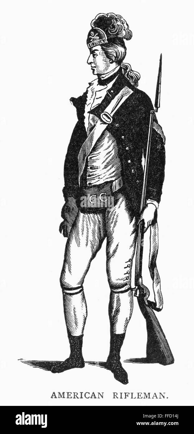 REVOLUTIONARY WAR RIFLEMAN. /nAn American rifleman from the ...