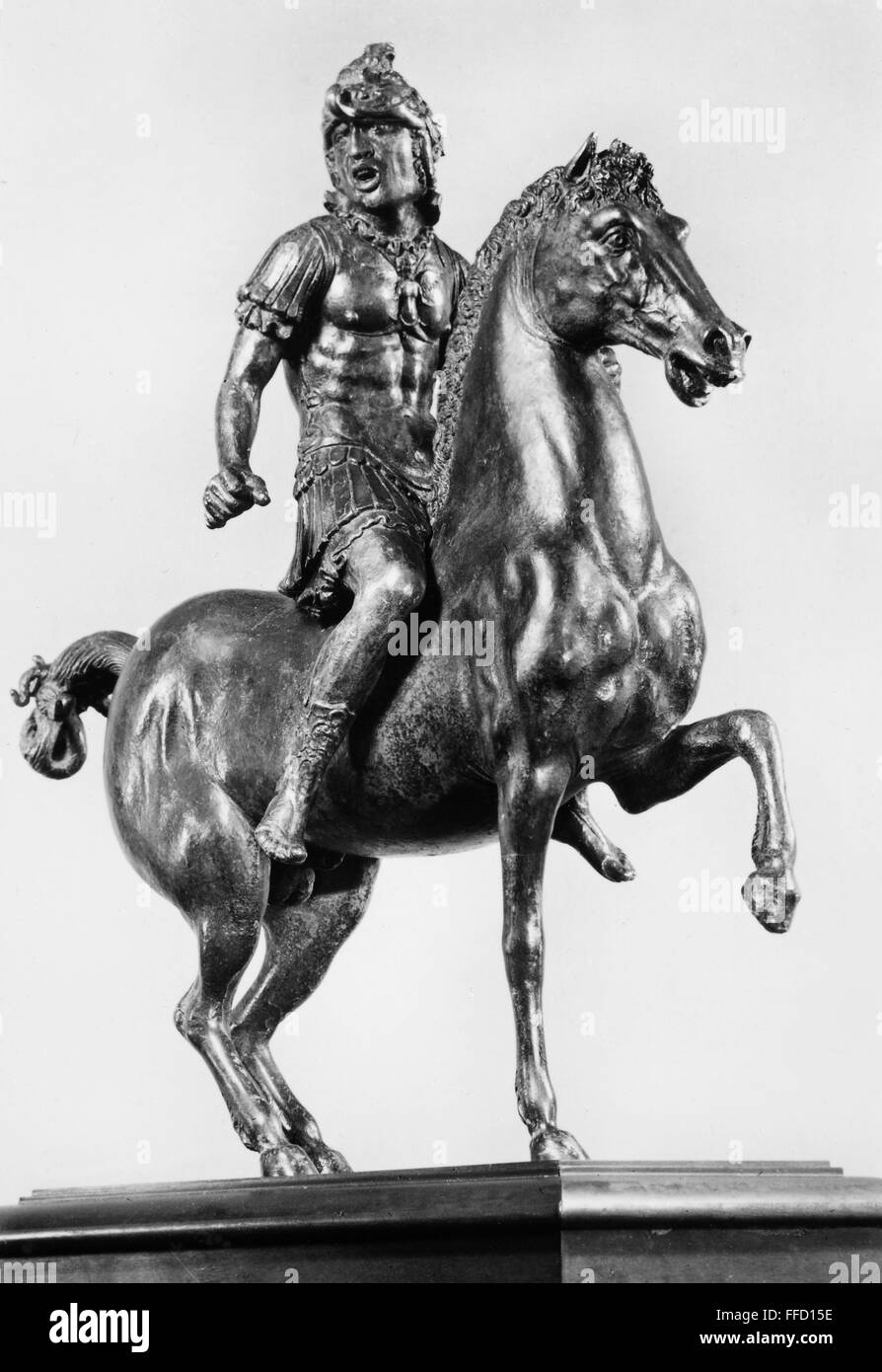 ROMAN EQUESTRIAN WARRIOR. /nEarly 16th century bronze sculpture by ...