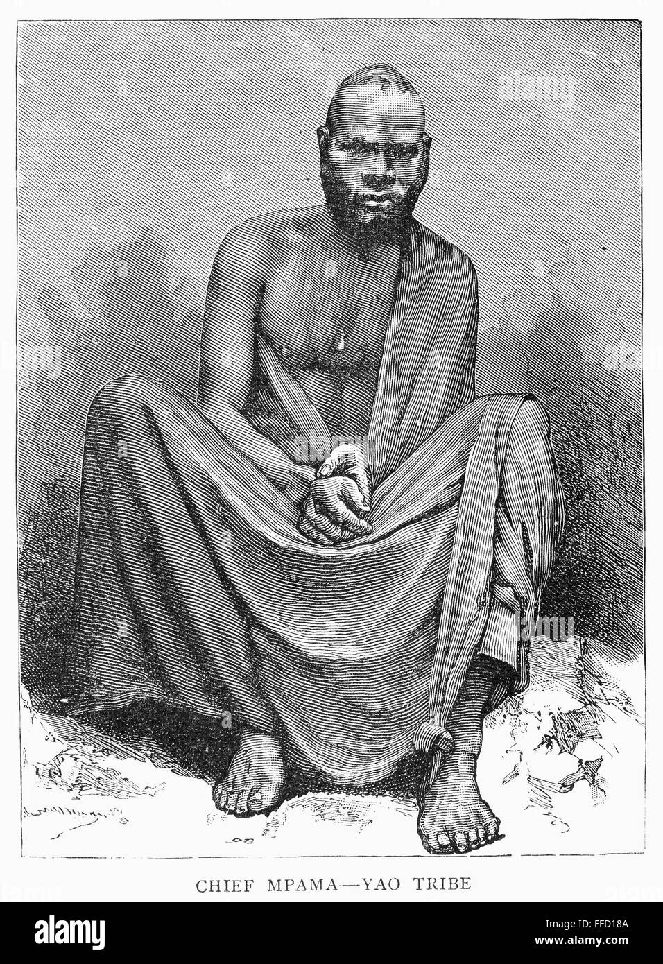 AFRICA: YAO CHIEF, 1889. /nChief Mpama of the Yao, Nyasaland (present ...