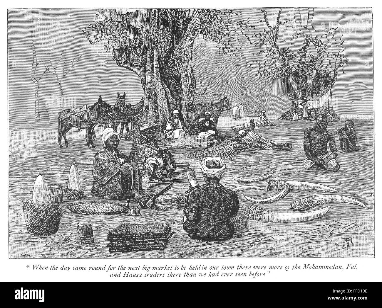 AFRICA: MUSLIM TRADERS. /nMuslim traders of East Africa. Line engraving ...