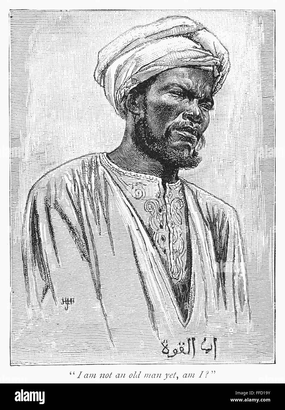 EAST AFRICA: MUSLIM MAN. /nLine engraving, English, 1889, after Harry ...