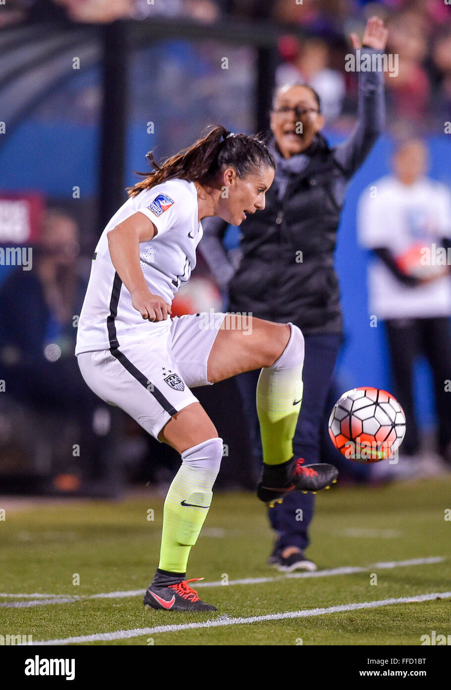USA Defender Ali Krueger (11) with the ball during the CONCACAF Women's ...