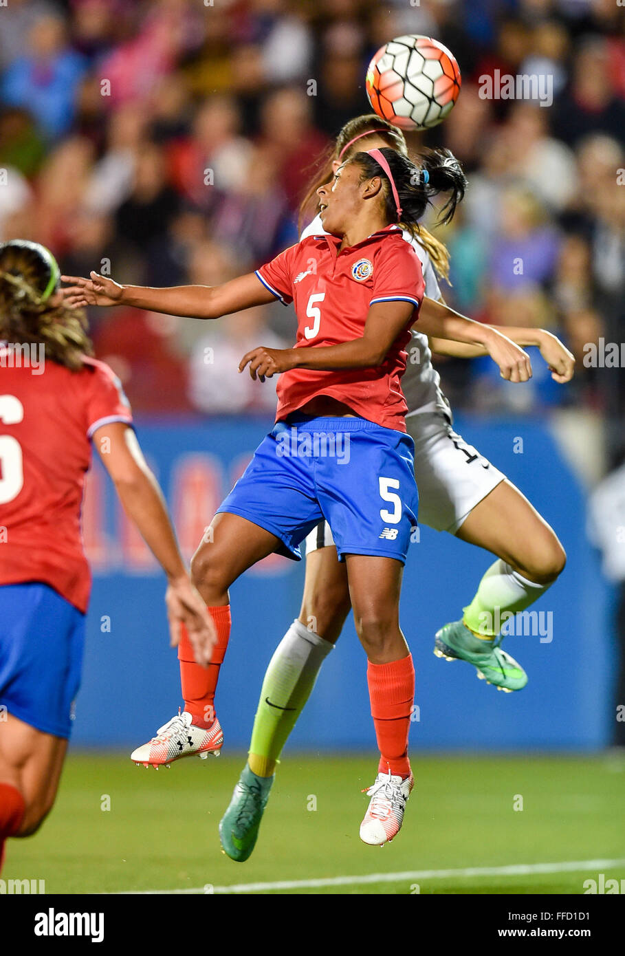 USA Forward Alex Morgan (13) gets a header shot as she scores her 3rd ...