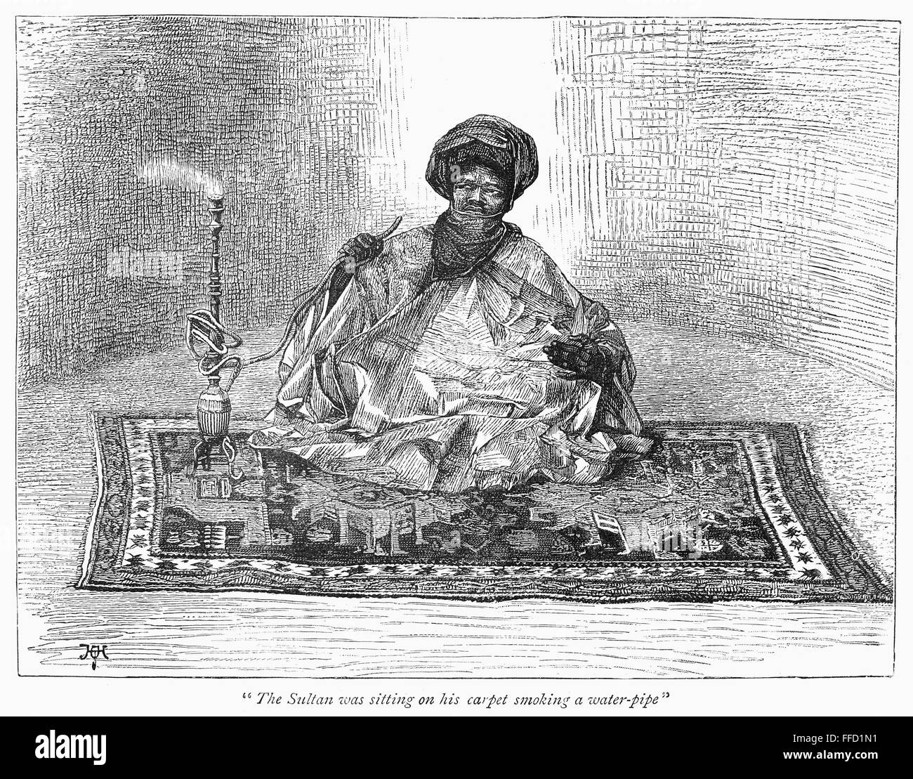 EAST AFRICA: SULTAN, 1889. /n'The Sultan was sitting on his carpet ...