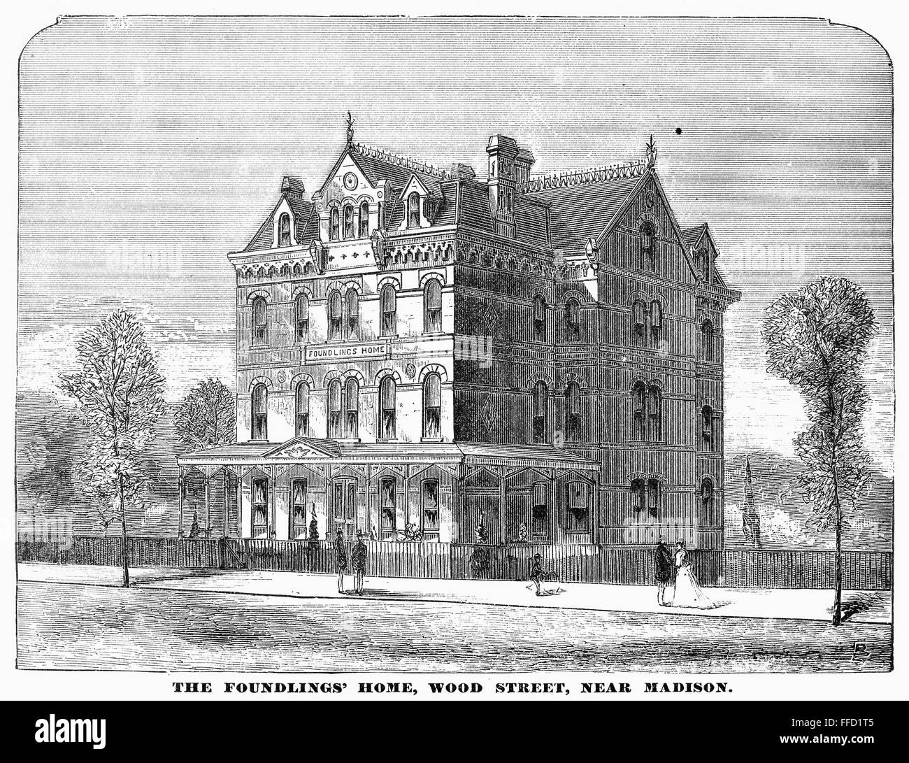 CHICAGO: FOUNDLING'S HOME. /nThe Foundling's Home, Wood Street, Chicago ...