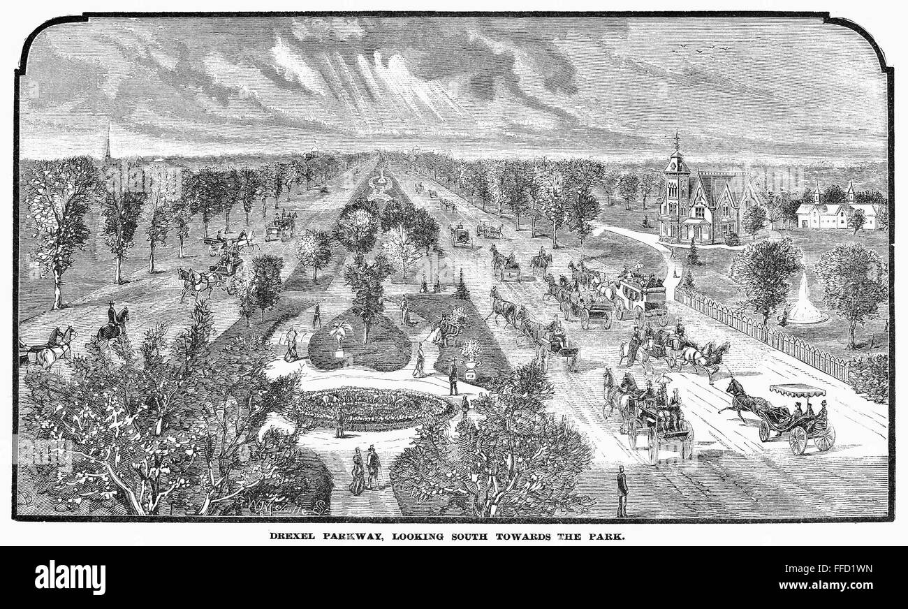CHICAGO: DREXEL PARKWAY. /nDrexel Parkway, looking south toward the ...