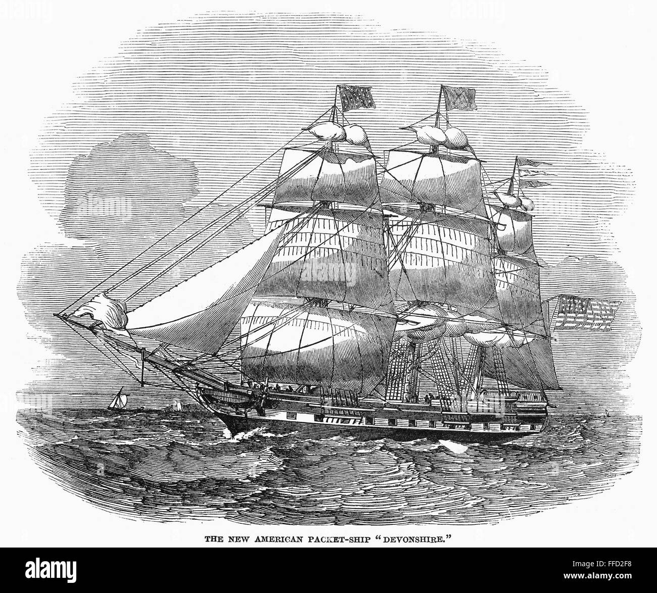AMERICAN PACKET SHIP, 1848. /nJohn Griswold Line's new packet ship ...