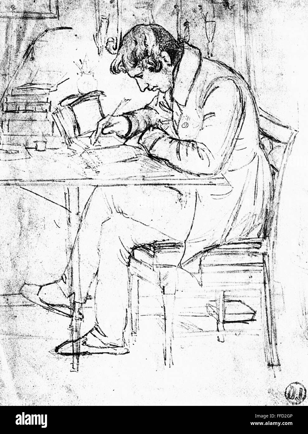 SOREN KIERKEGAARD /n(1813-1855). Danish philosopher. Kierkegaard as a ...