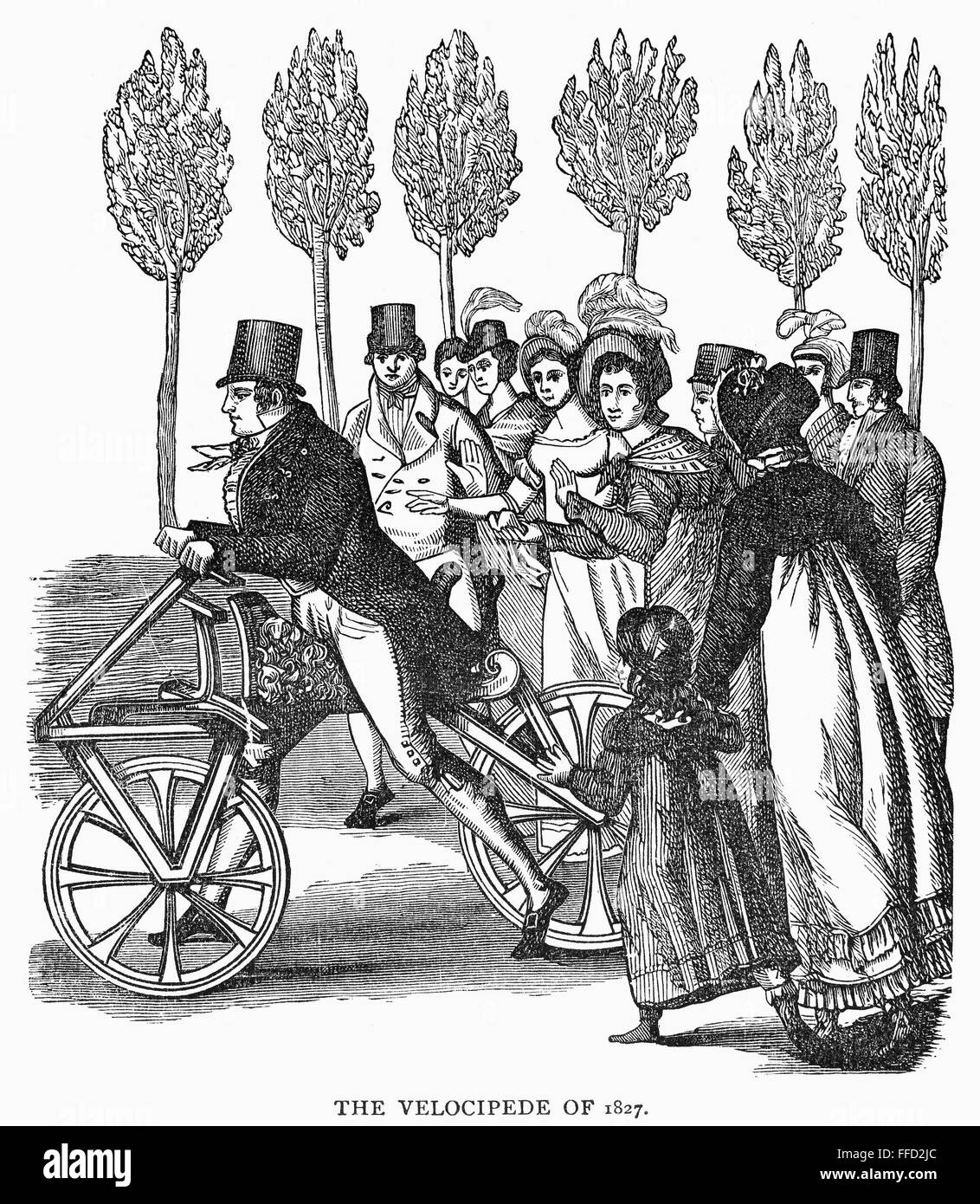 VELOCIPEDE, 1827. /nThe secretary of a European legation creates a ...