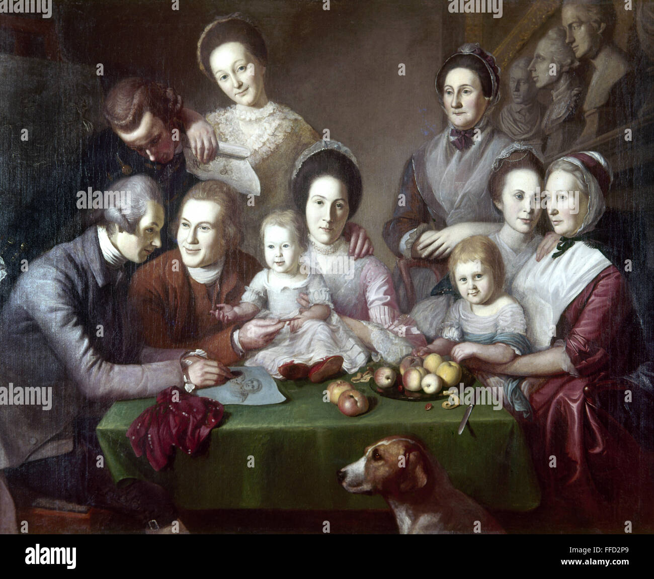 THE PEALE FAMILY, c1773. /nFamily portrait by Charles Willson Peale ...