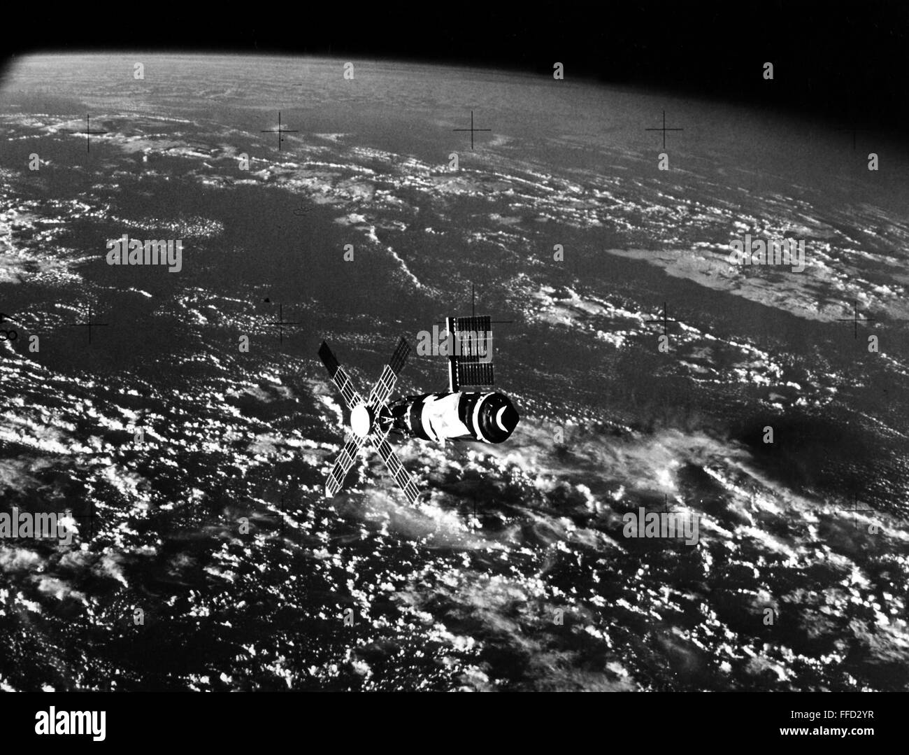 SPACE: SKYLAB 1, 1973. /nThe Skylab 1 space station cluster in orbit ...