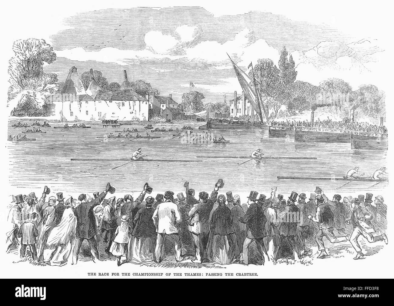 ENGLAND: BOAT RACE, 1865. /nRace for the Championship of the Thames ...