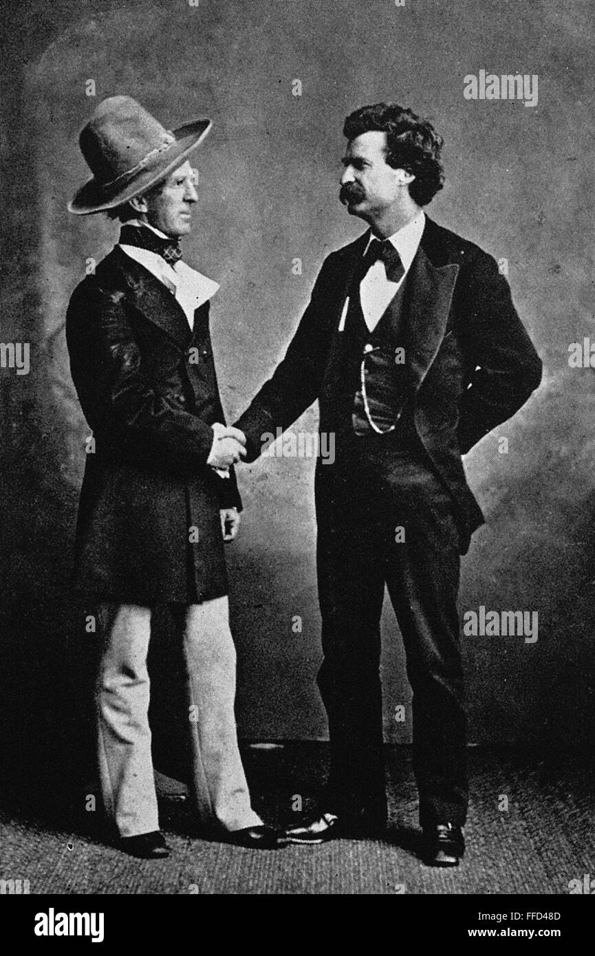 SAMUEL LANGHORNE CLEMENS /n(1835-1910). 'Mark Twain.' American writer ...