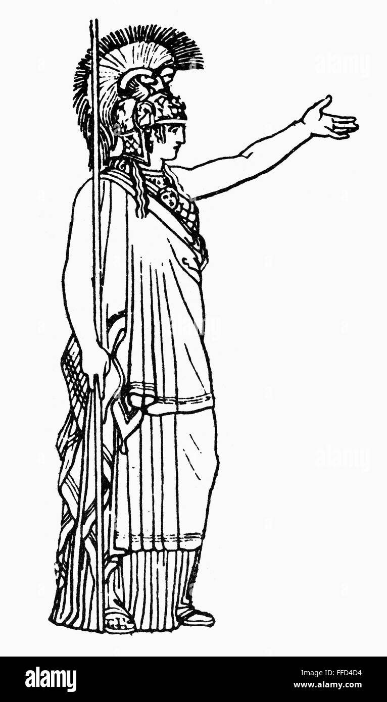 ATHENA/MINERVA. /nGreek and Roman goddess of wisdom, art and war. Line ...
