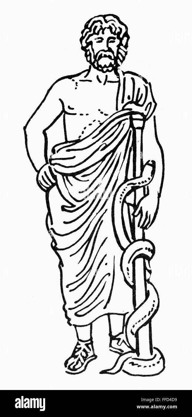 ASCLEPIUS/AESCULAPIUS. /nGreek and Roman god of medicine and healing ...