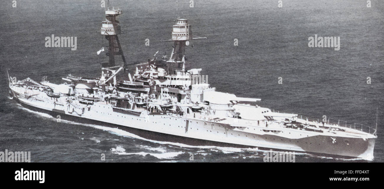 USS NEVADA, c1940. /nThe USS Nevada, the first oil-burning battleship ...