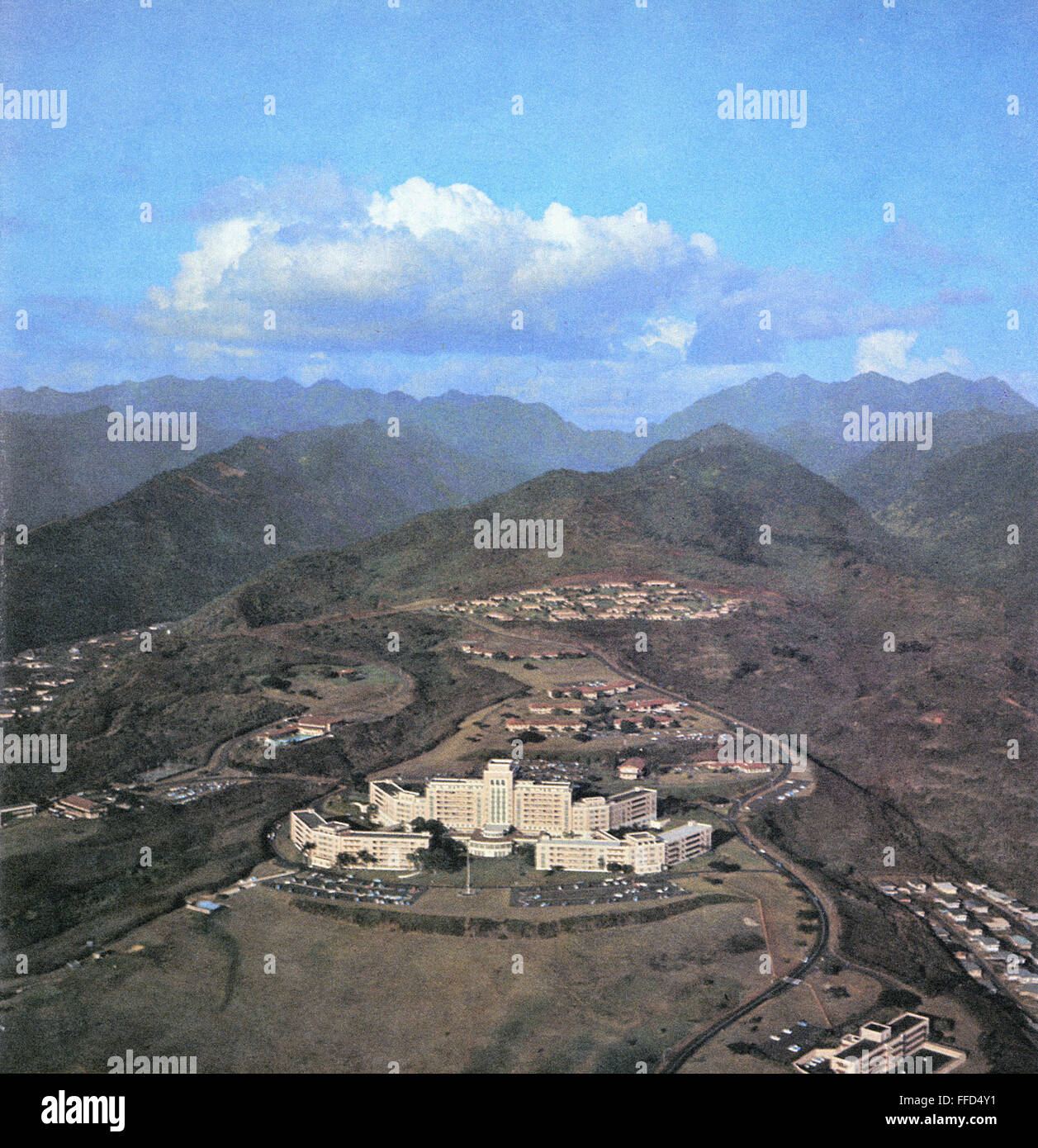 HAWAII: ARMY HOSPITAL. /nAerial view of the Tripler U.S. Army Hospital ...