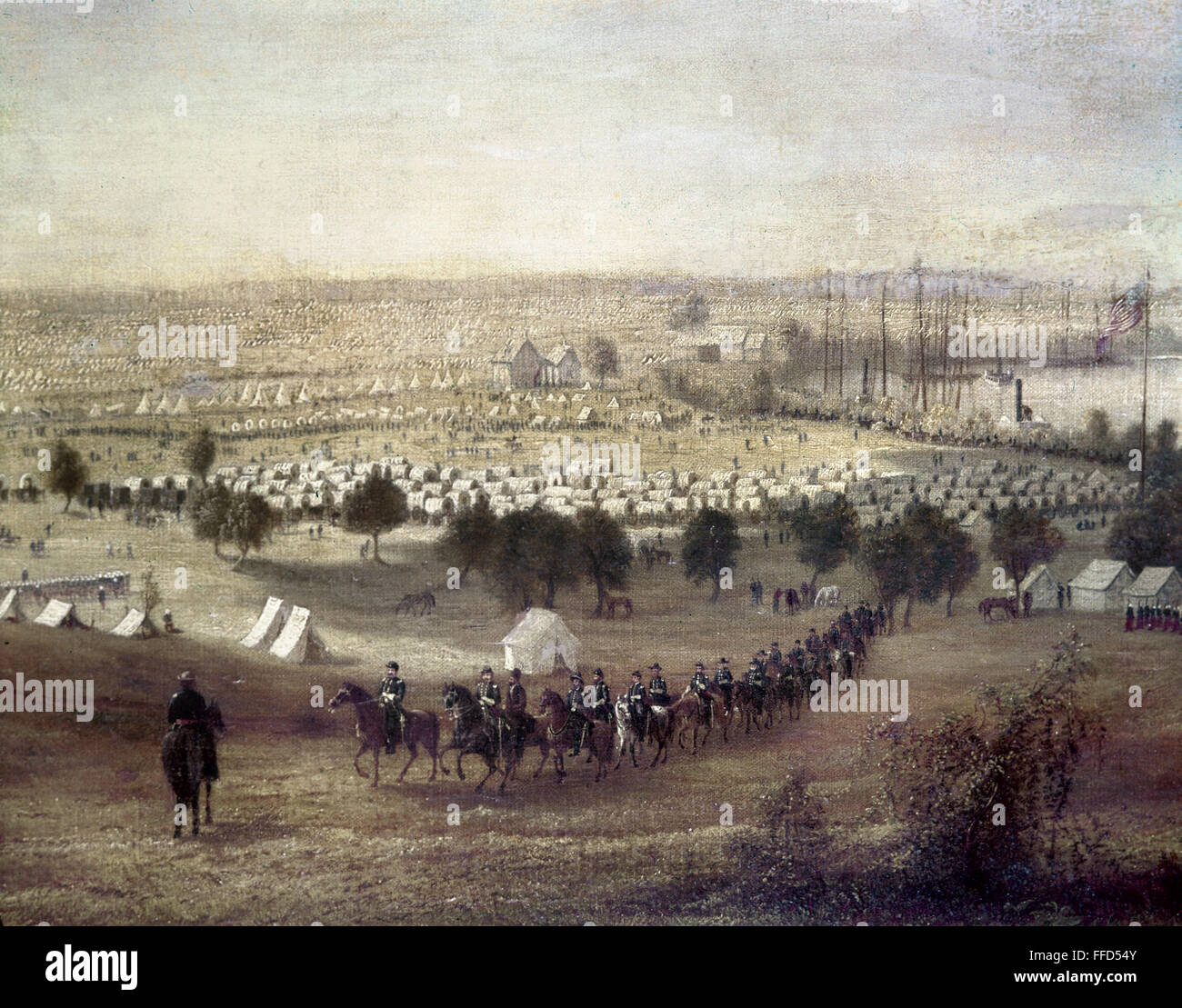 CIVIL WAR: BULL RUN, 1861. /nThe Army of the Potomac after its defeat ...