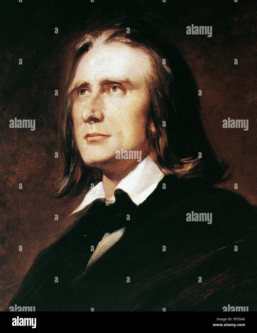 FRANZ LISZT (1811-1886)./nHungarian pianist and composer. Painting by ...