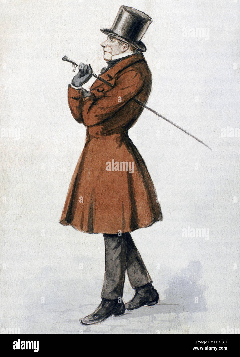 SOREN KIERKEGAARD /n(1813-1855). Danish philosopher. Drawing, c1845, by ...