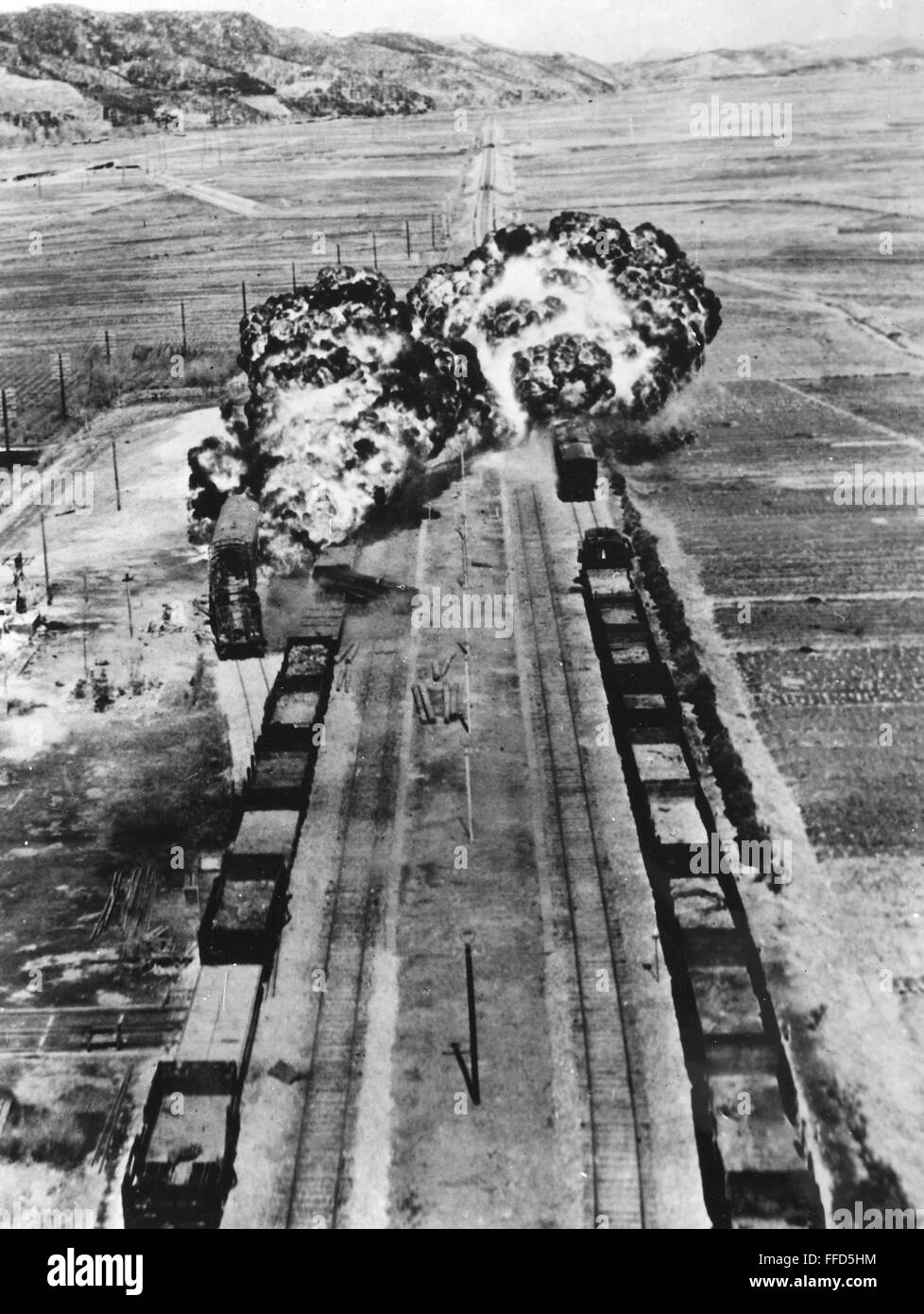 KOREAN WAR: NAPALM RAID. /nNapalm raid by U.S. Air Force B-26 Invaders ...