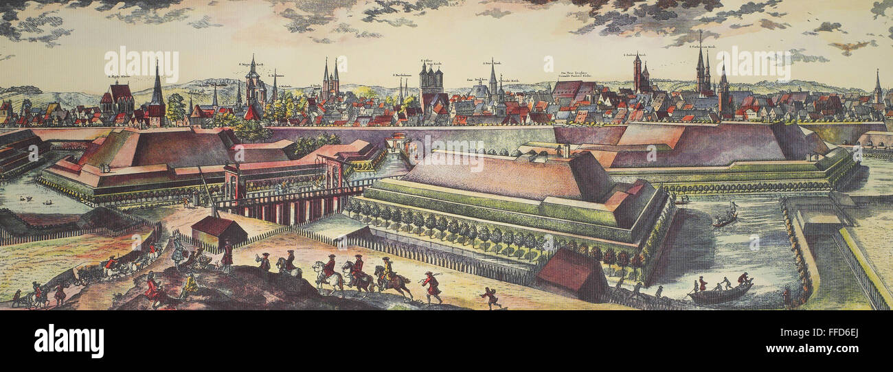 GERMANY: BRUNSWICK, c1710. /nThe heavily fortified city of Brunswick ...
