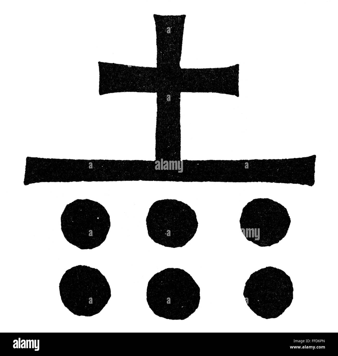EARLY CHRISTIAN CROSS. /nA cross used by early Christians, with six ...