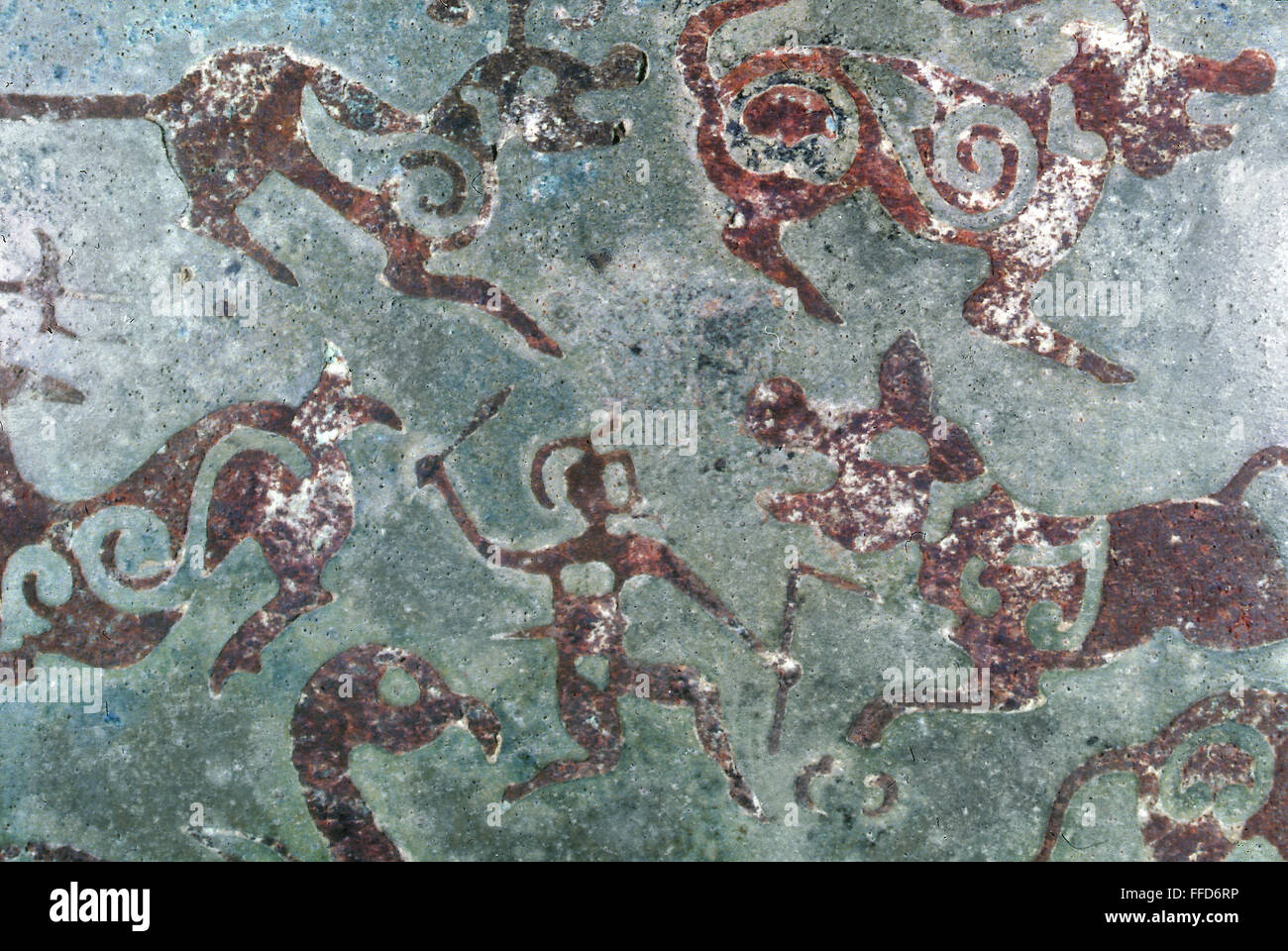 CHINA: FOOD CONTAINER. /nDetail of a bronze food container, Eastern ...