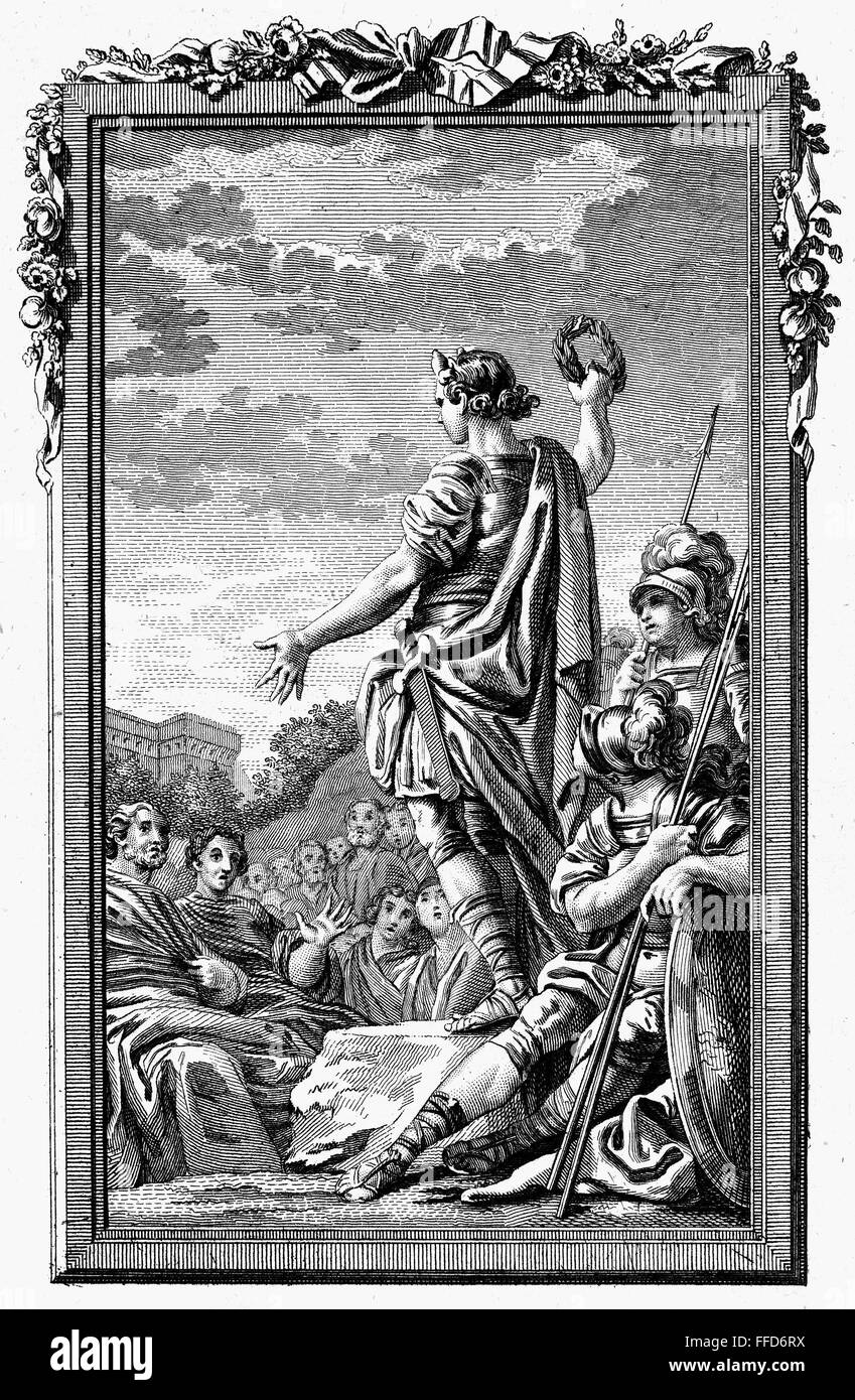 ROMAN ORATOR. /n'Cippus addressing the Romans.' An ancient Roman orator ...