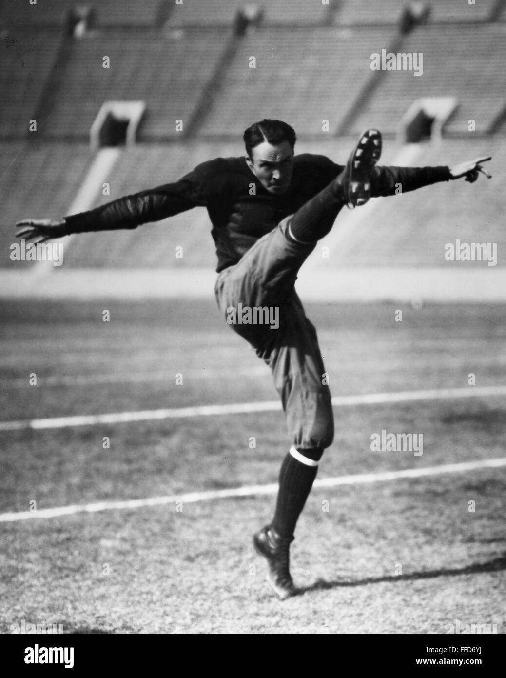 FOOTBALL, 20th CENTURY. /nAn unidentified American football player ...