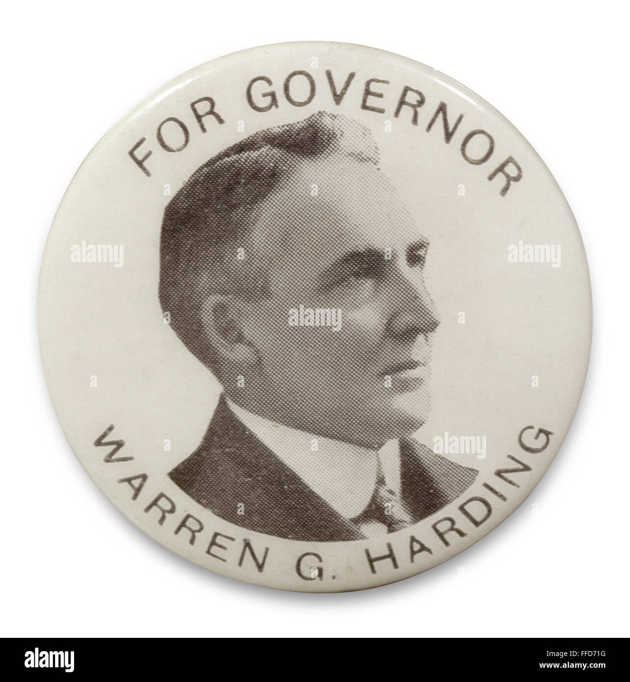 WARREN HARDING (1865-1923). /nGovernorship campaign button for Warren G ...