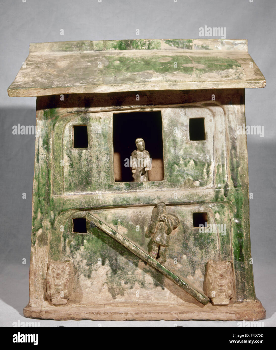 CHINA: GRANARY, c150 B.C. /nClay model of a granary, Han Dynasty, c150 ...