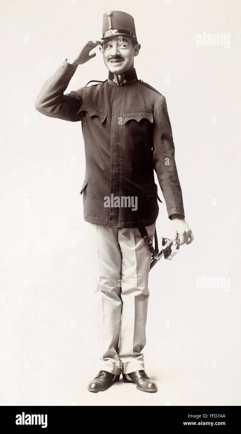 EUROPEAN SOLDIER, 1909. /nAmerican comedian Bobby North in the New York ...