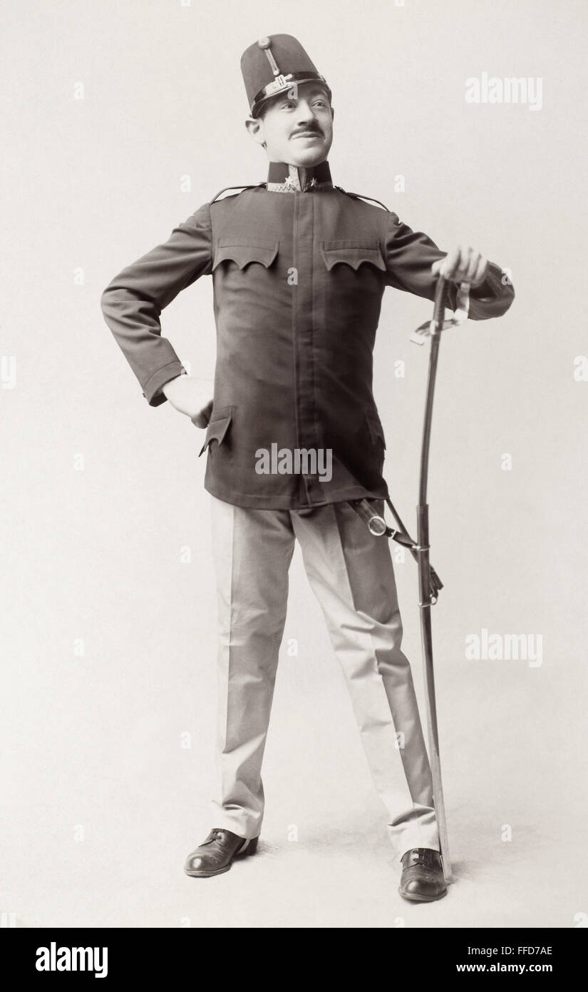 EUROPEAN HUSSAR, 1909. /nAmerican comedian Bobby North in the New York ...