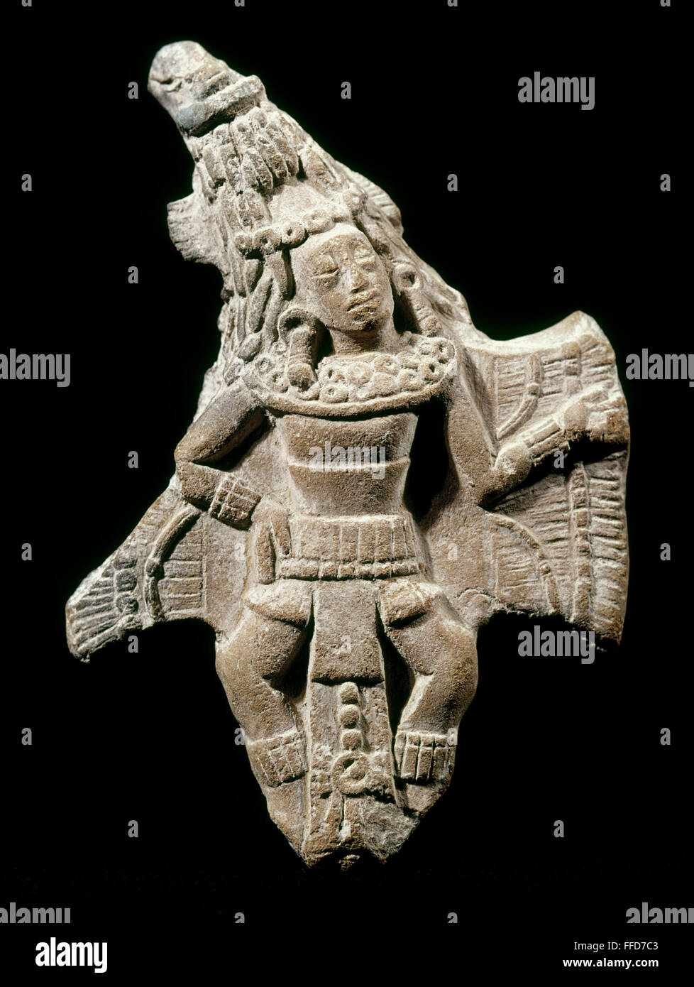 MAYAN DANCER. /nStone sculpture of a dancer from the Mayan civilization ...