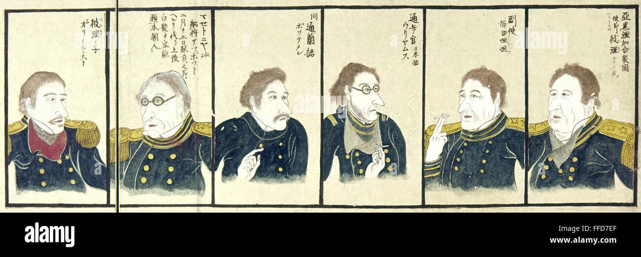 JAPAN: PERRY'S OFFICERS. /nOfficers of the fleet of Matthew Perry. From ...