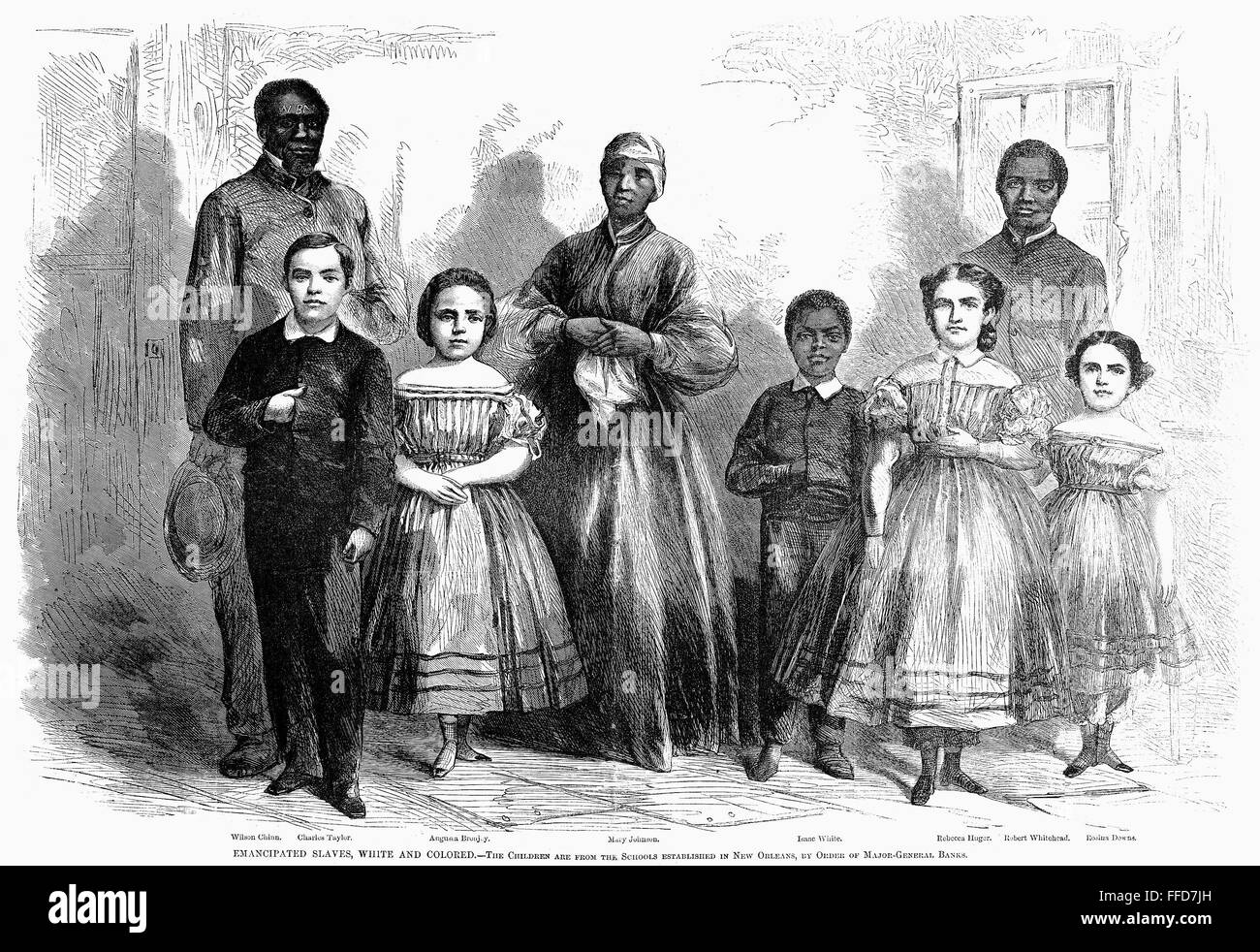 CIVIL WAR: FREED SLAVES. /nSlaves freed at New Orleans by Major General ...