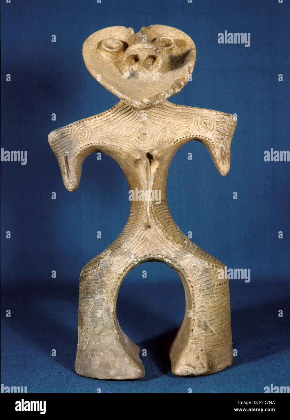 JAPAN: DOGU FIGURINE./nJapanese dogu figure. Fired clay, late Jomon ...