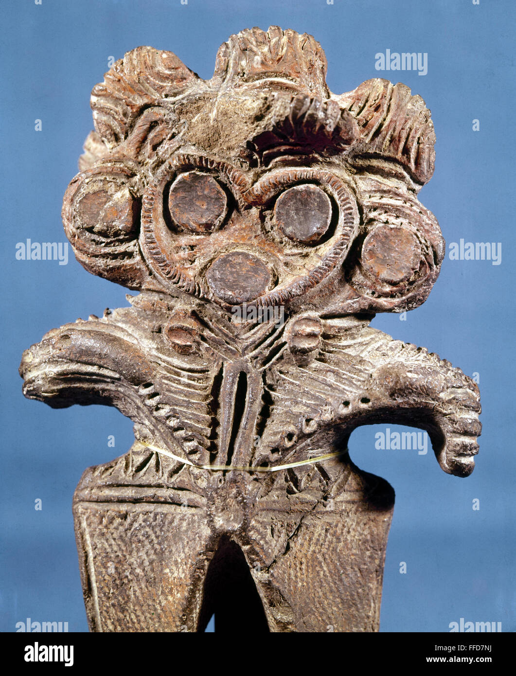 JAPAN: DOGU FIGURE. /nJapanese dogu figure. Fired clay, late Jomon ...