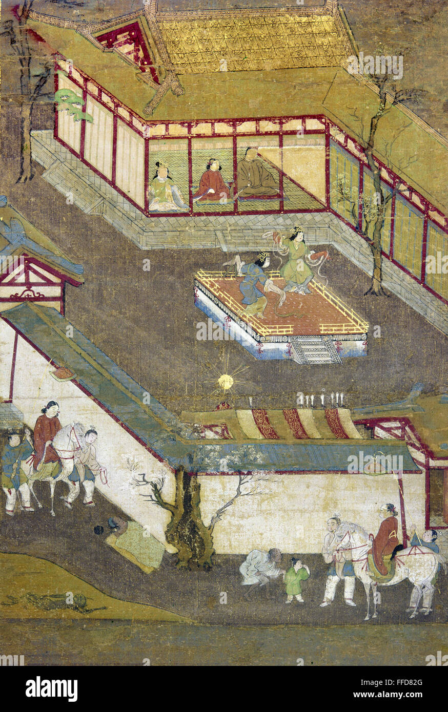 LIFE OF BUDDHA. /nSeated with his father and mother, Prince Gautama is ...