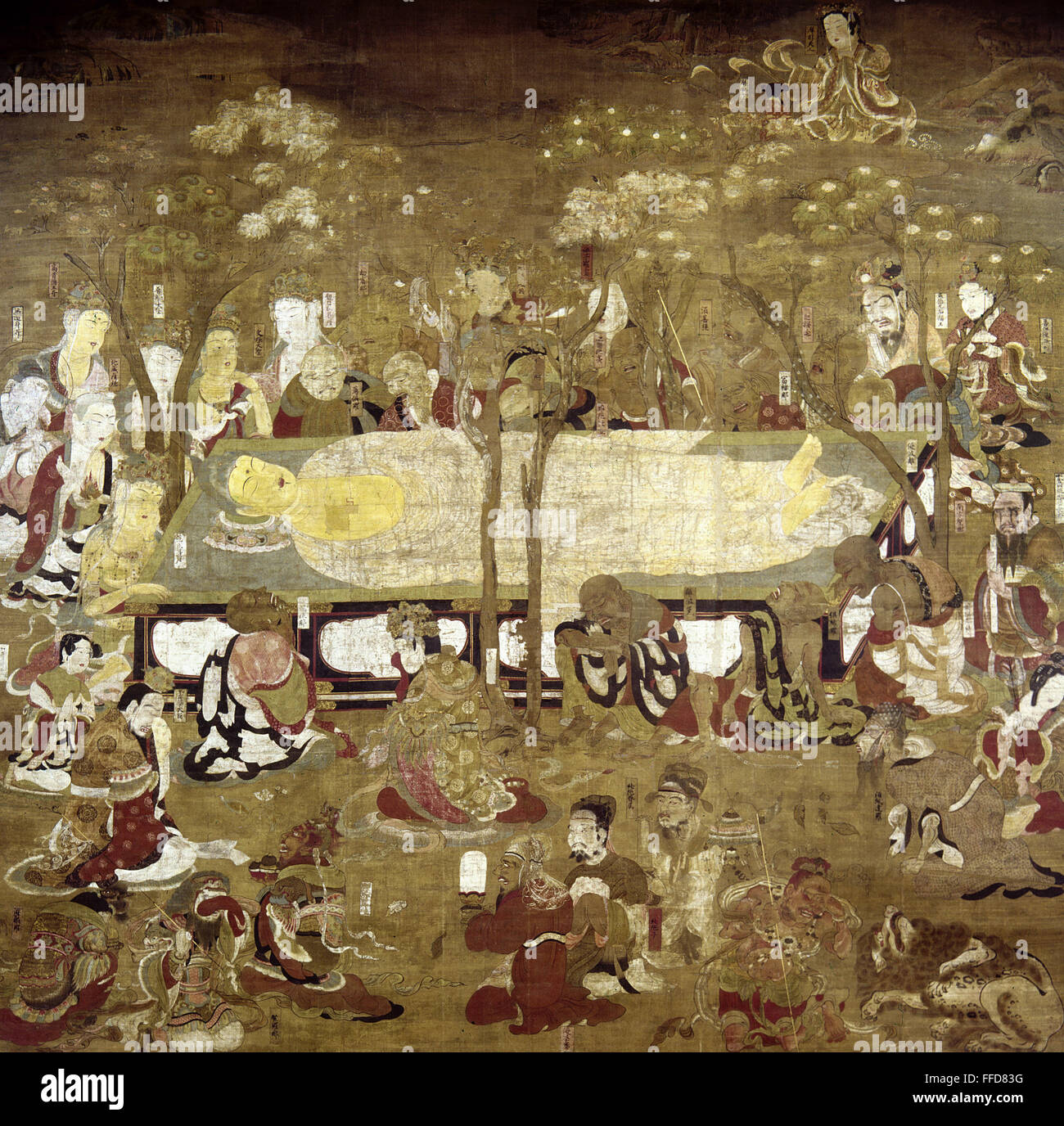 BUDDHA: DEATH. /nThe Buddha's body is laid to rest amidst grieving ...